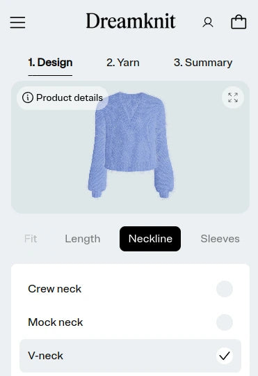 Create a new design - Dreamknit